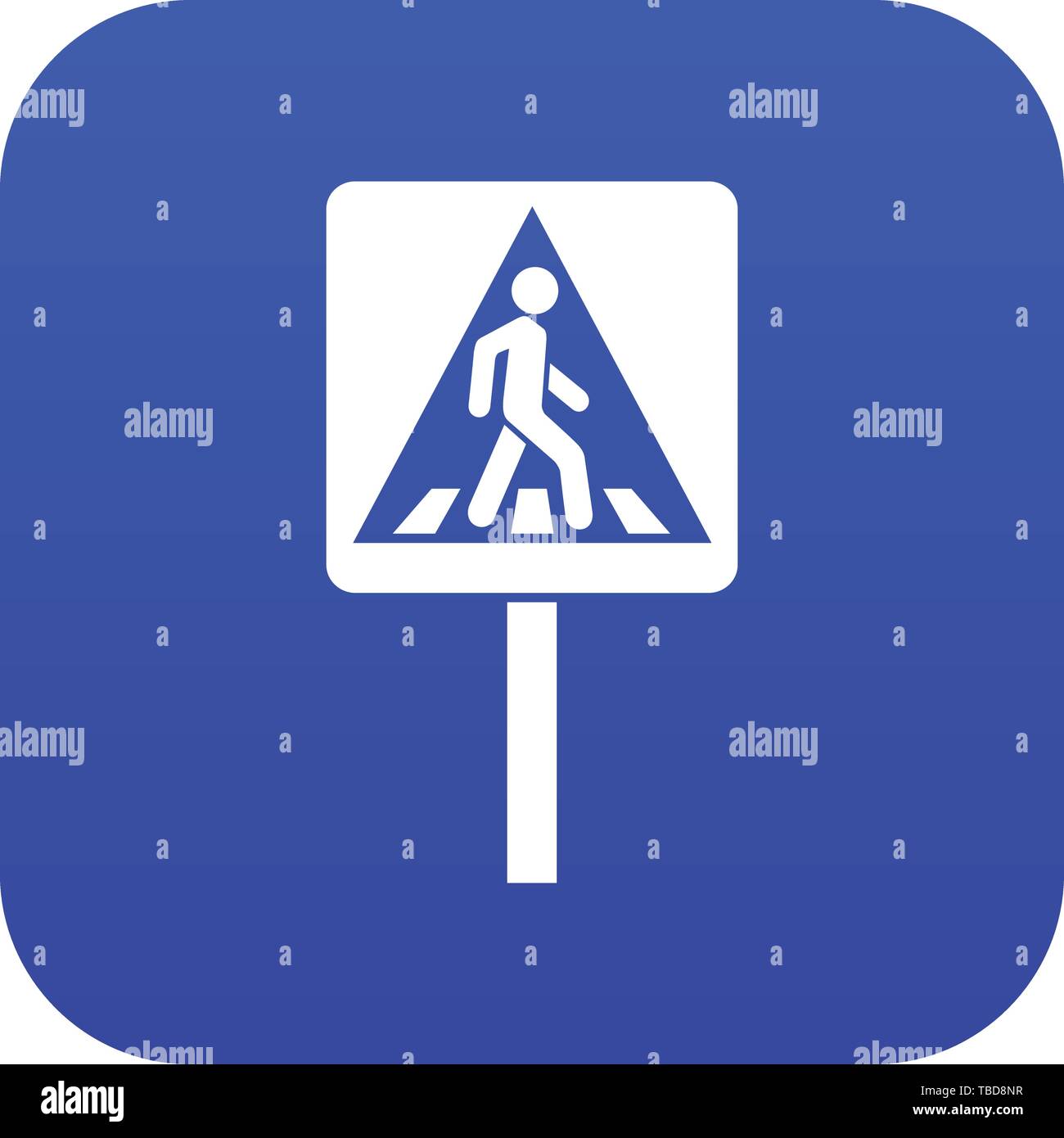 Pedestrian sign icon digital blue Stock Vector Image & Art - Alamy