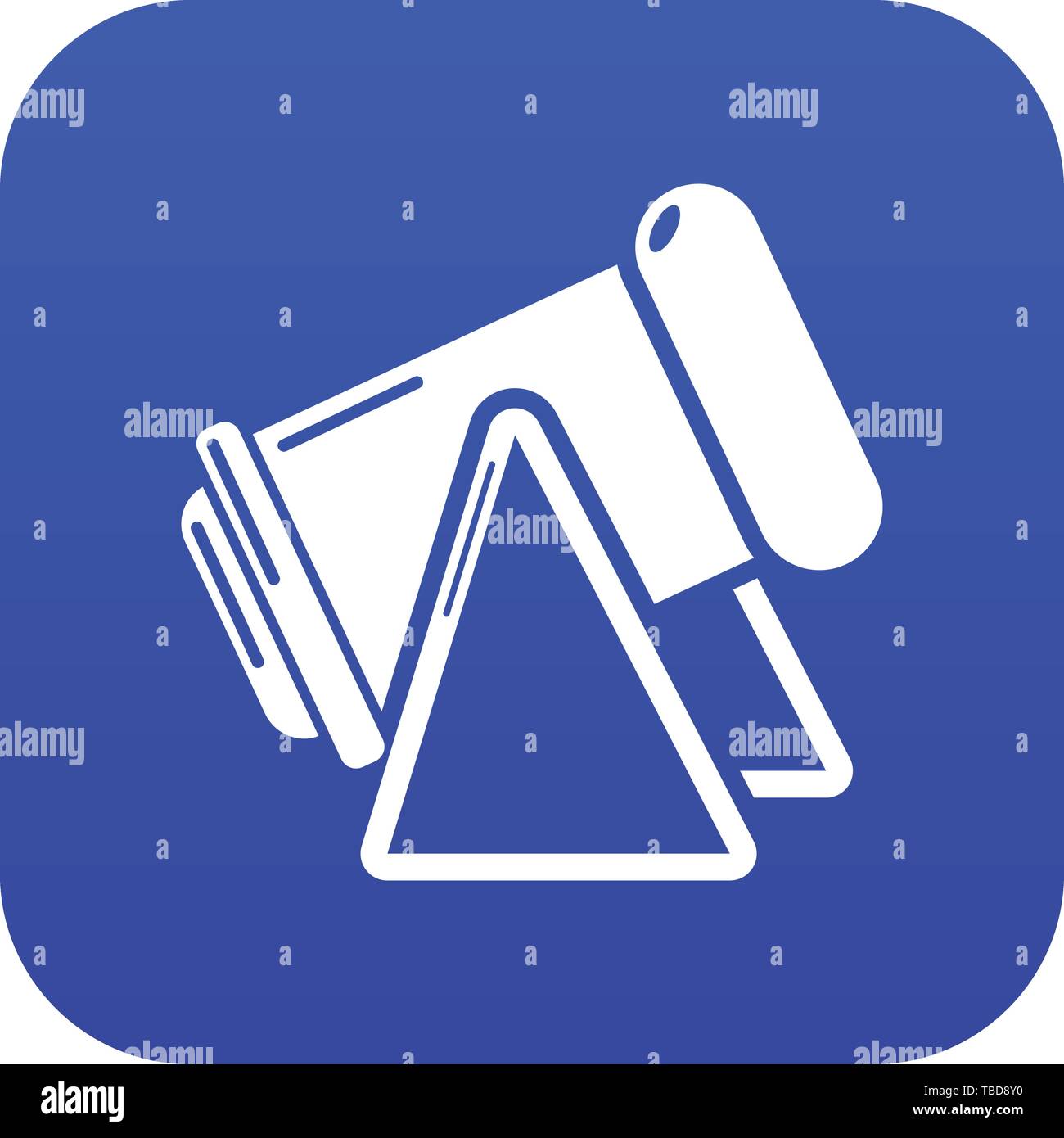 Battle cannon icon blue vector Stock Vector Image & Art - Alamy