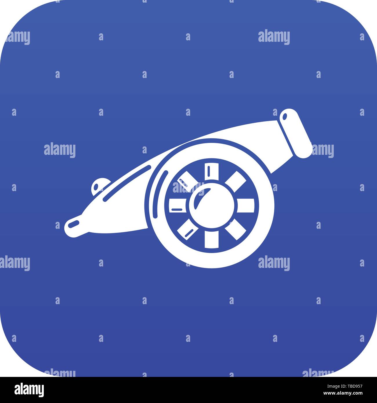 Artillery cannon icon blue vector Stock Vector Image & Art - Alamy