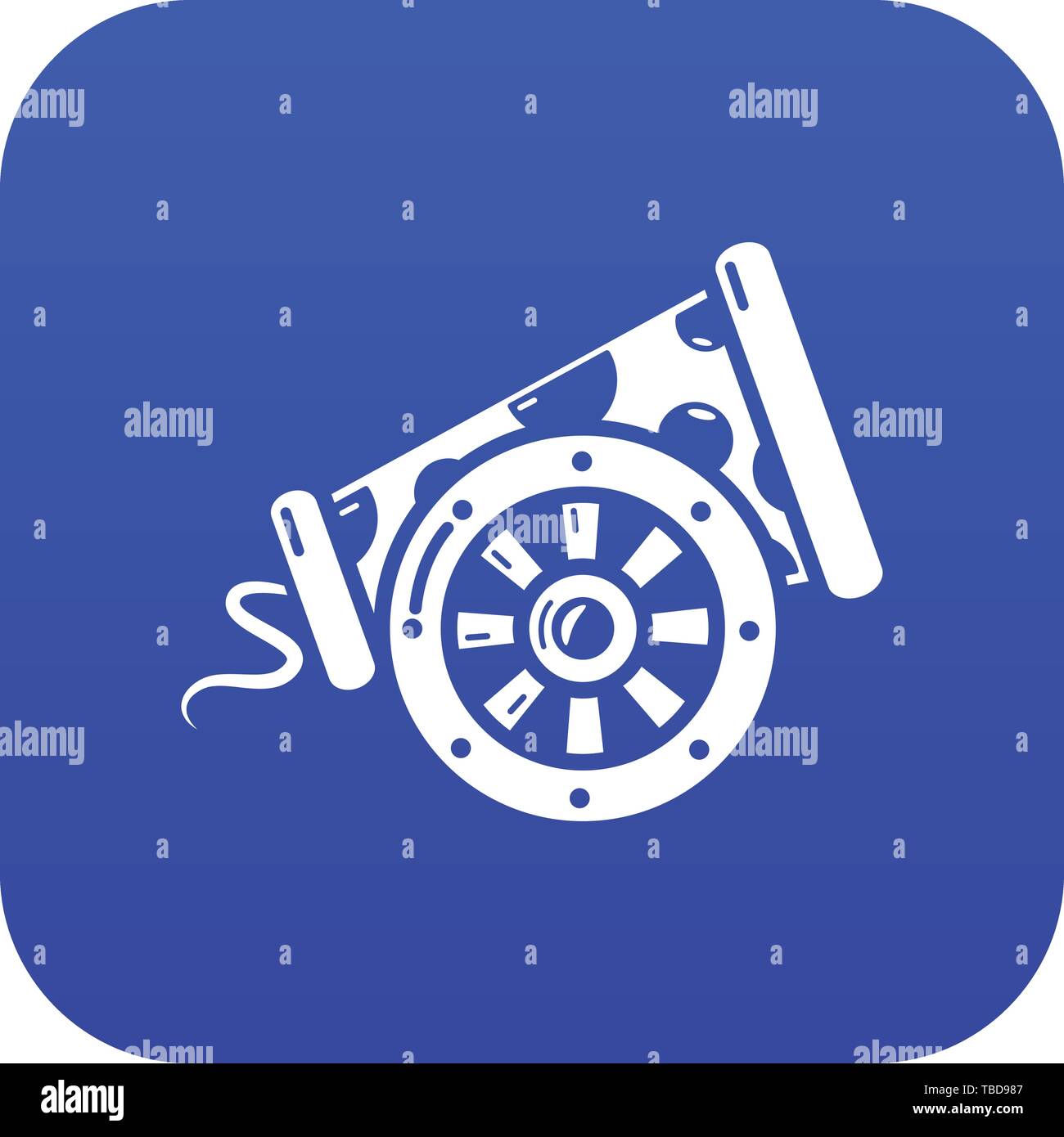 Big gun icon blue vector Stock Vector Image & Art - Alamy