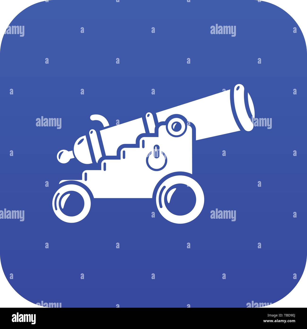 Menacing cannon icon blue vector Stock Vector Image & Art - Alamy