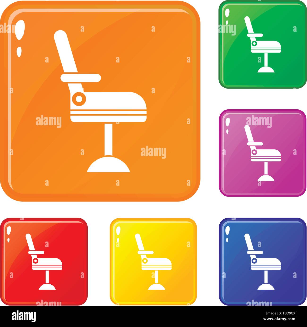 Chair icons set vector color Stock Vector Image & Art - Alamy