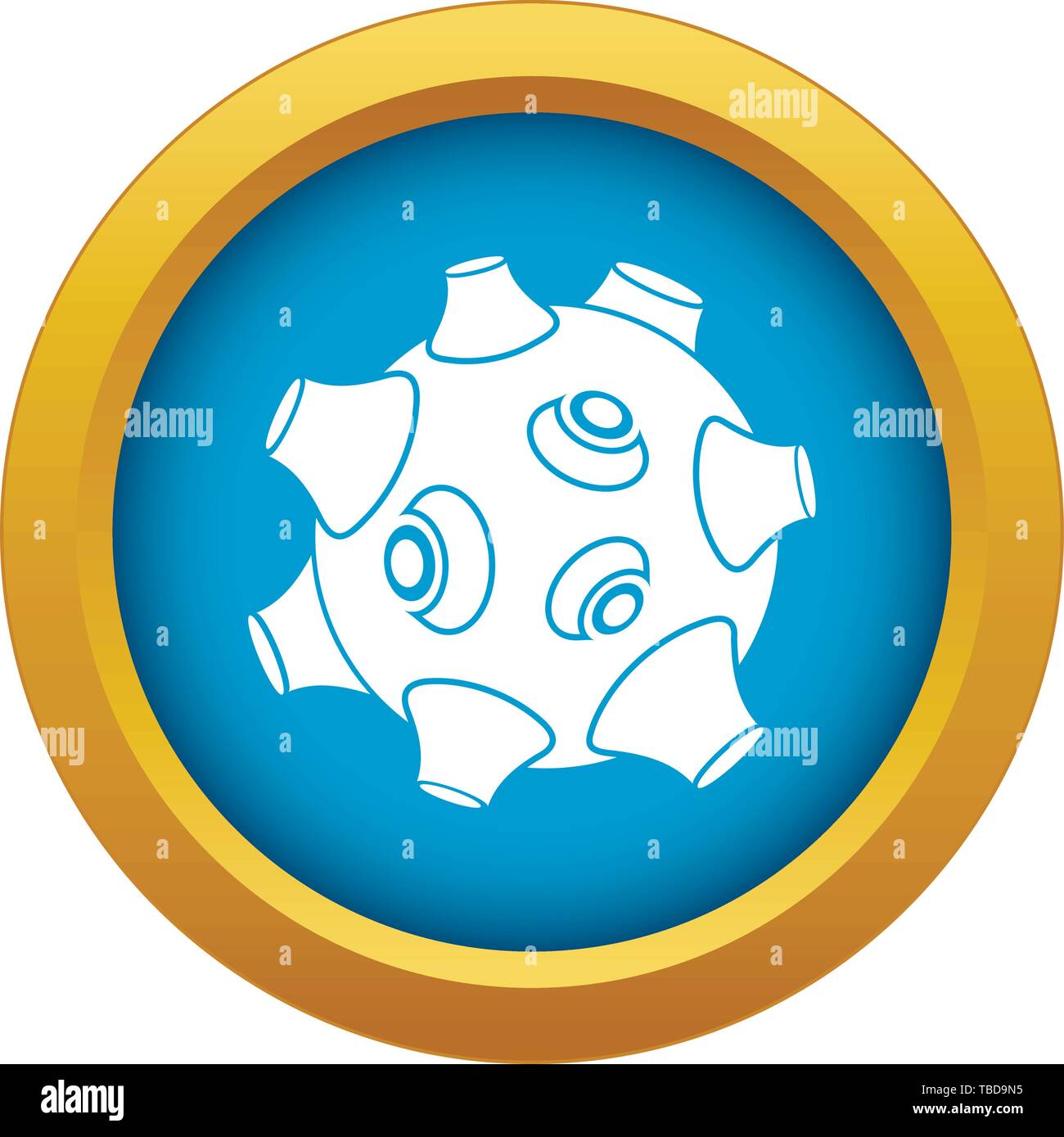 Moon with craters icon blue vector isolated Stock Vector Image & Art ...