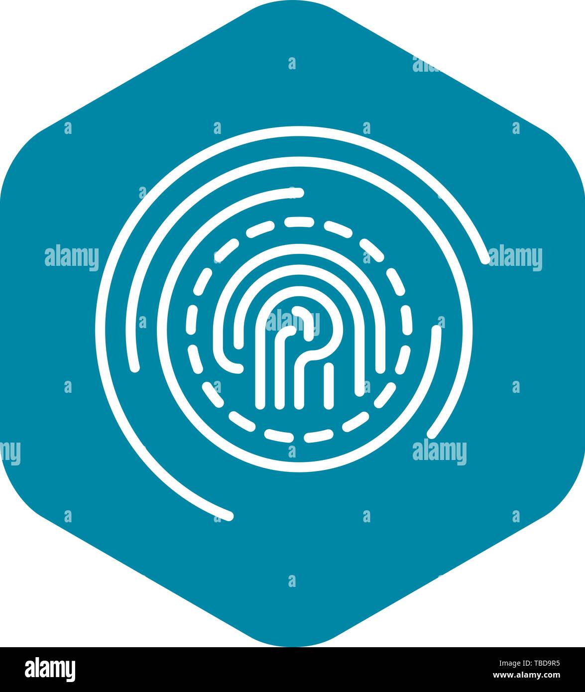 Fingerprint security icon, outline style Stock Vector Image & Art - Alamy