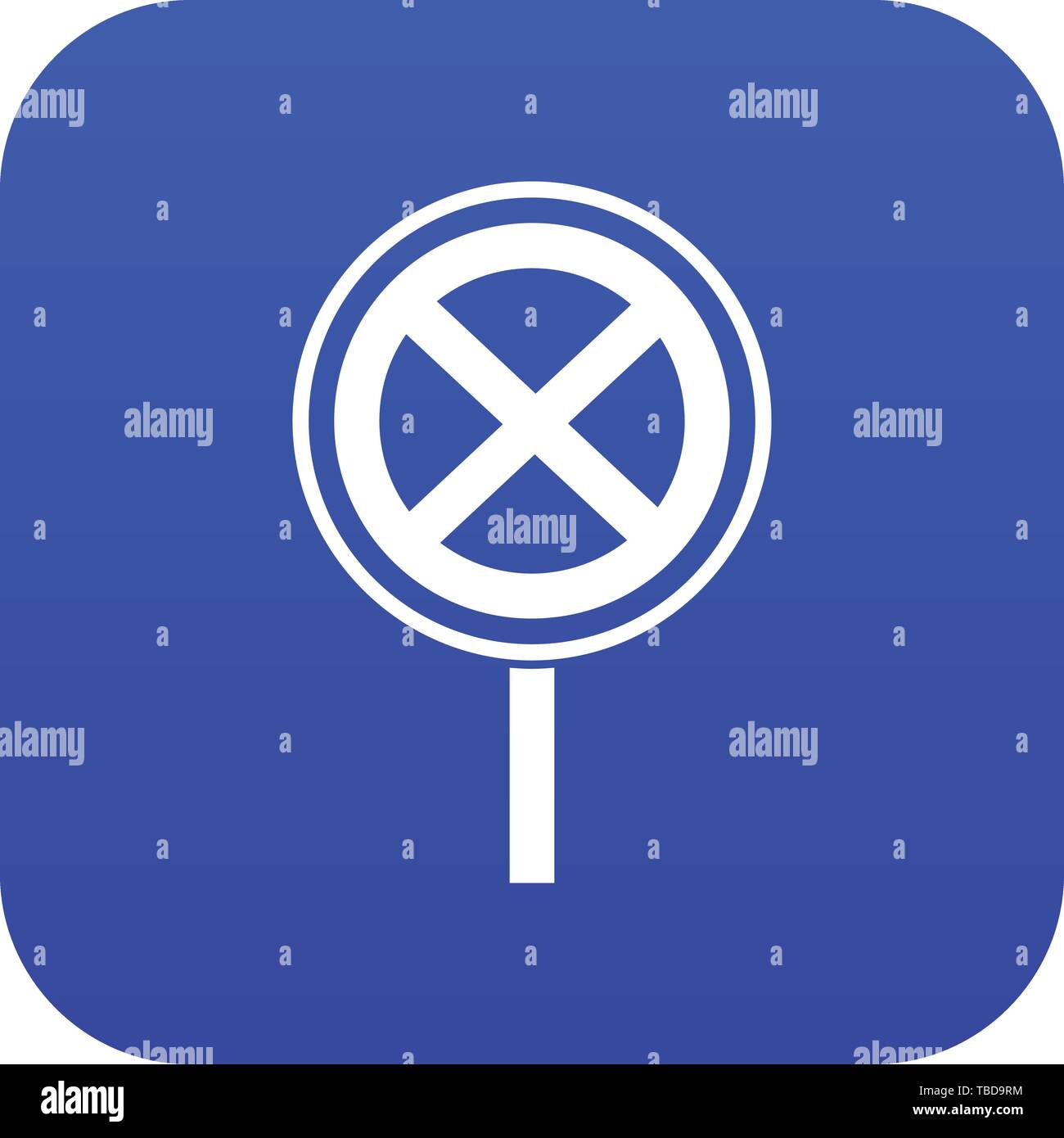 No stopping and parking sign icon digital blue Stock Vector Image & Art ...