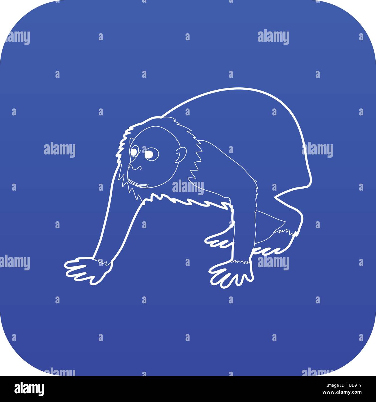Bald wakari icon blue vector Stock Vector Image & Art - Alamy