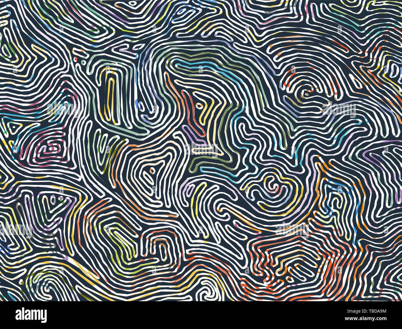 Vector color pattern, curved lines, colorful grunge background ...