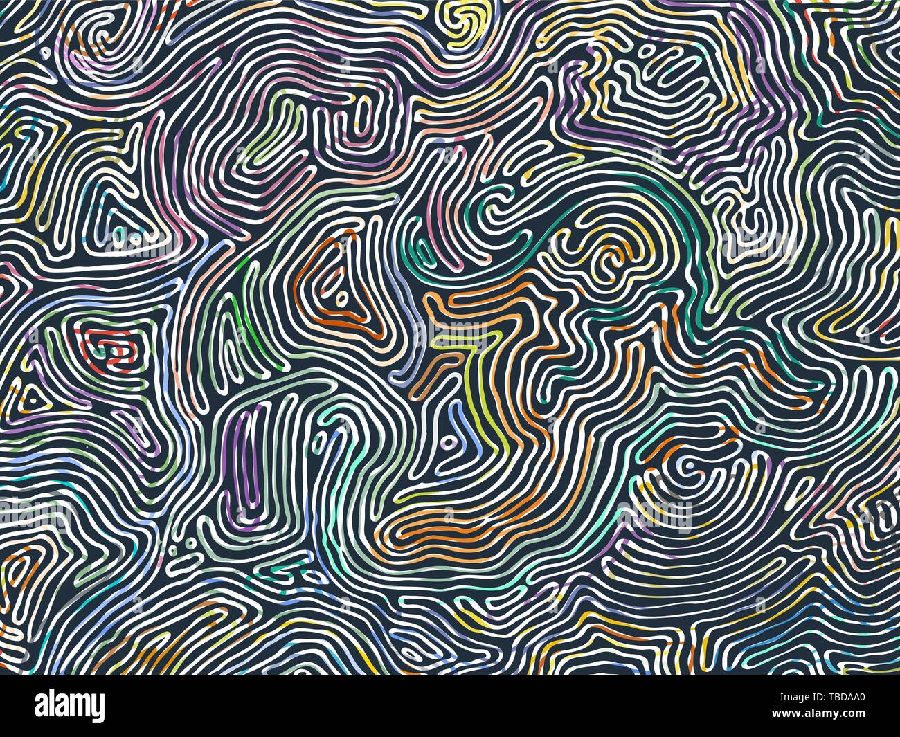 Vector color pattern, curved lines, colorful grunge background ...