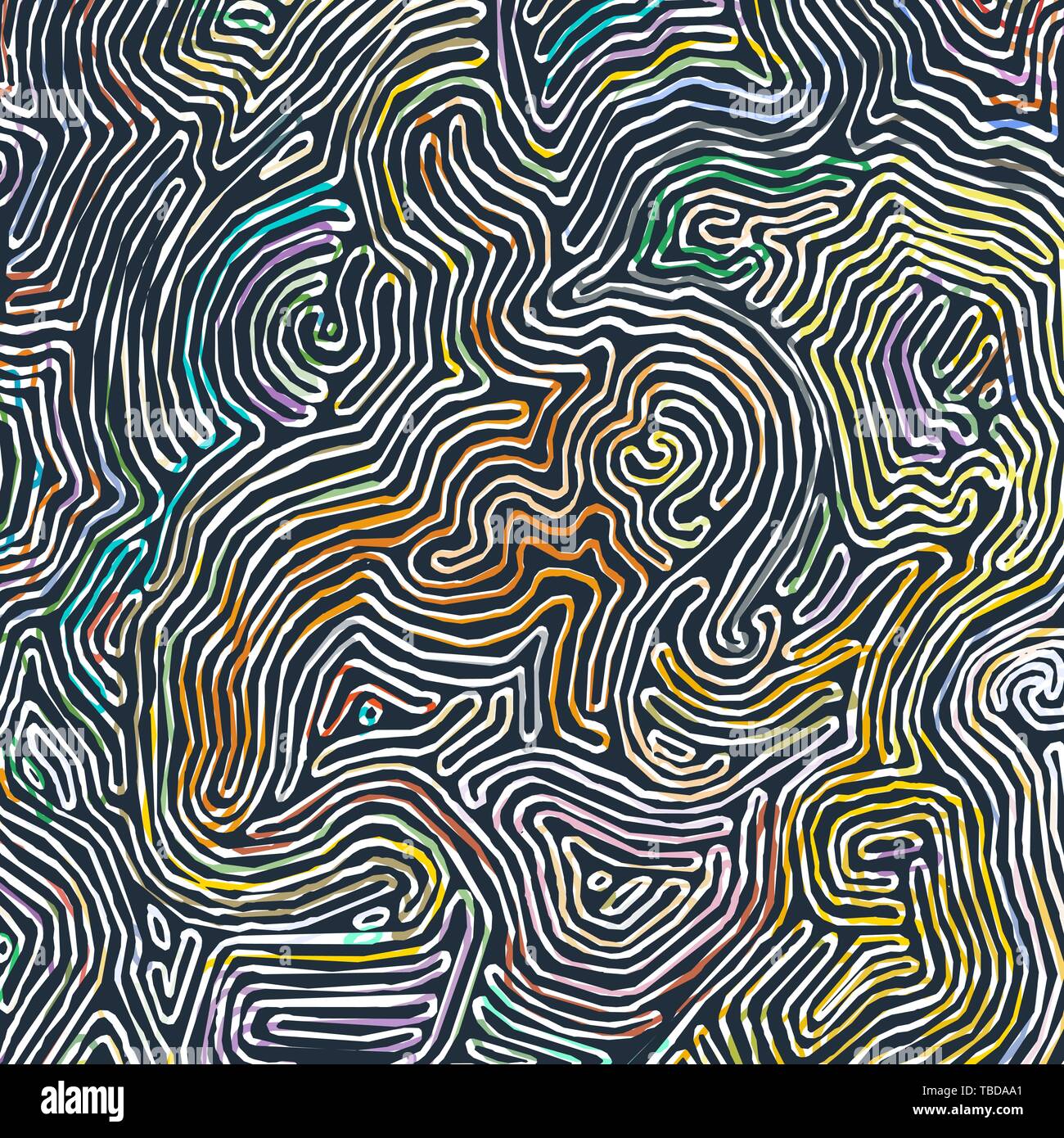 Vector color pattern, curved lines, colorful grunge background ...