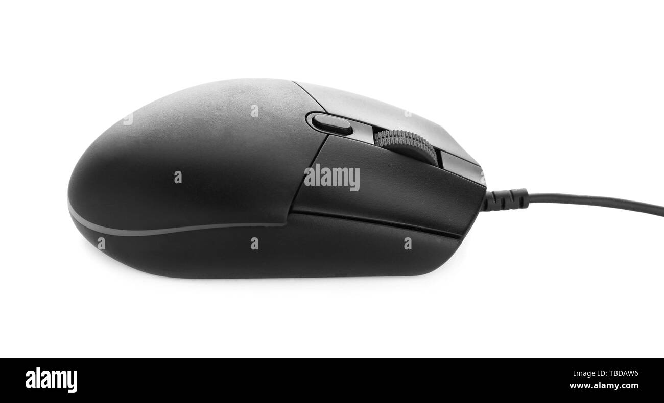 Modern PC gaming mouse on white background Stock Photo - Alamy