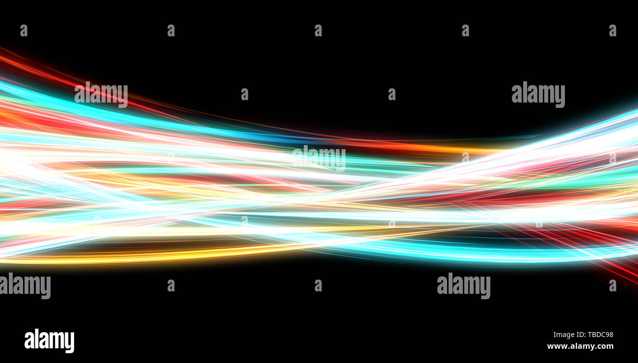 Technology and Connection Concept of Moving Energy Stripes Stock Photo ...