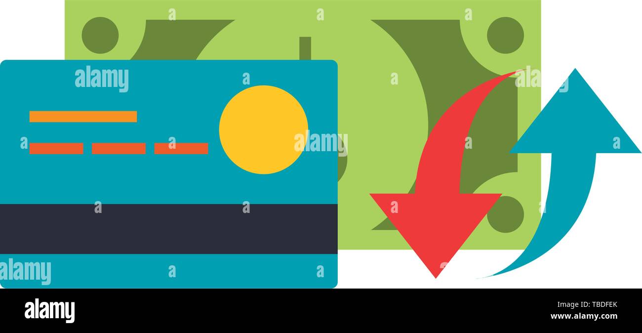 Credit card and cash bank symbol Stock Vector Image & Art - Alamy