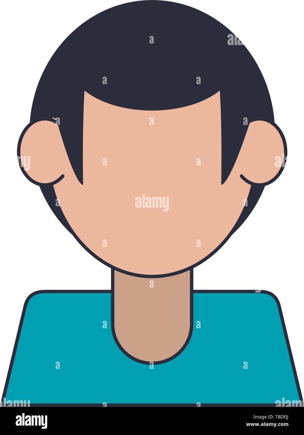 Faceless man avatar profile isolated Stock Vector Image & Art - Alamy