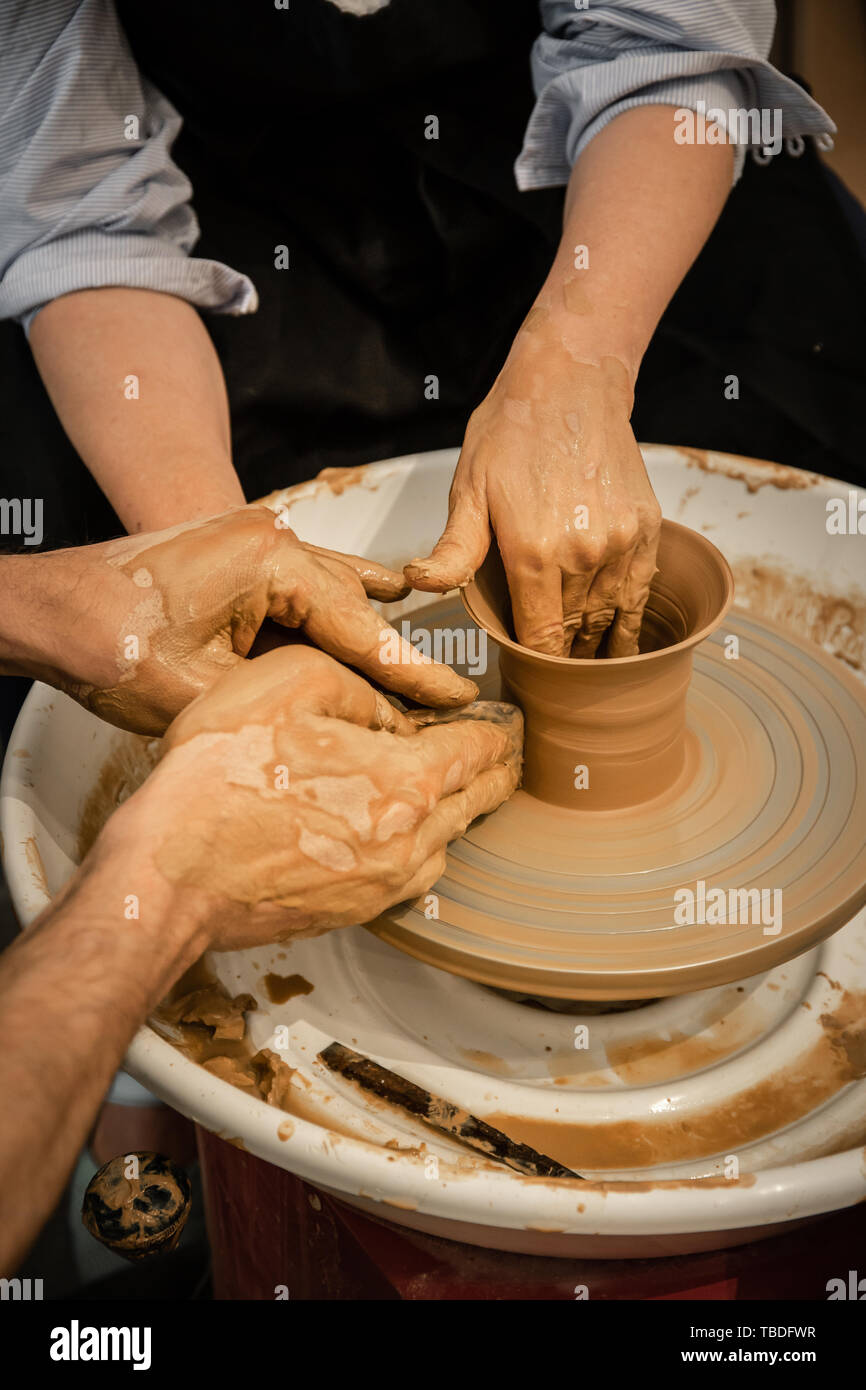 Woman potters wheel hi-res stock photography and images - Alamy