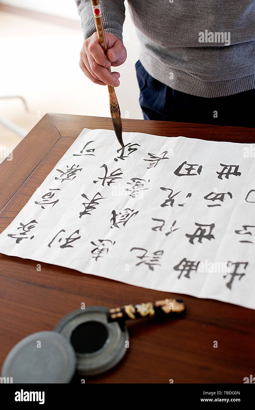Ancient Chinese Man Writing High Resolution Stock Photography and ...