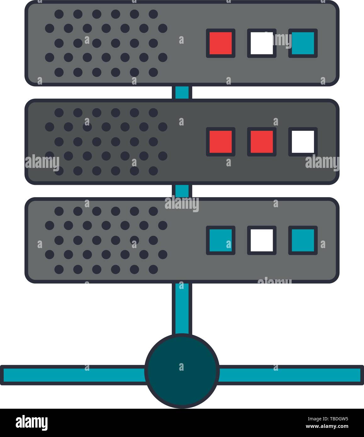 Servers database technology isolated symbol Stock Vector Image & Art - Alamy