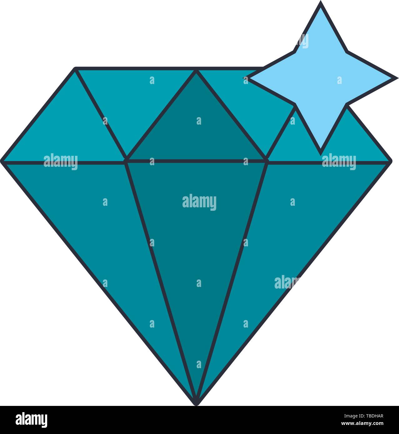 Diamond luxury rock symbol isolated Stock Vector Image & Art - Alamy