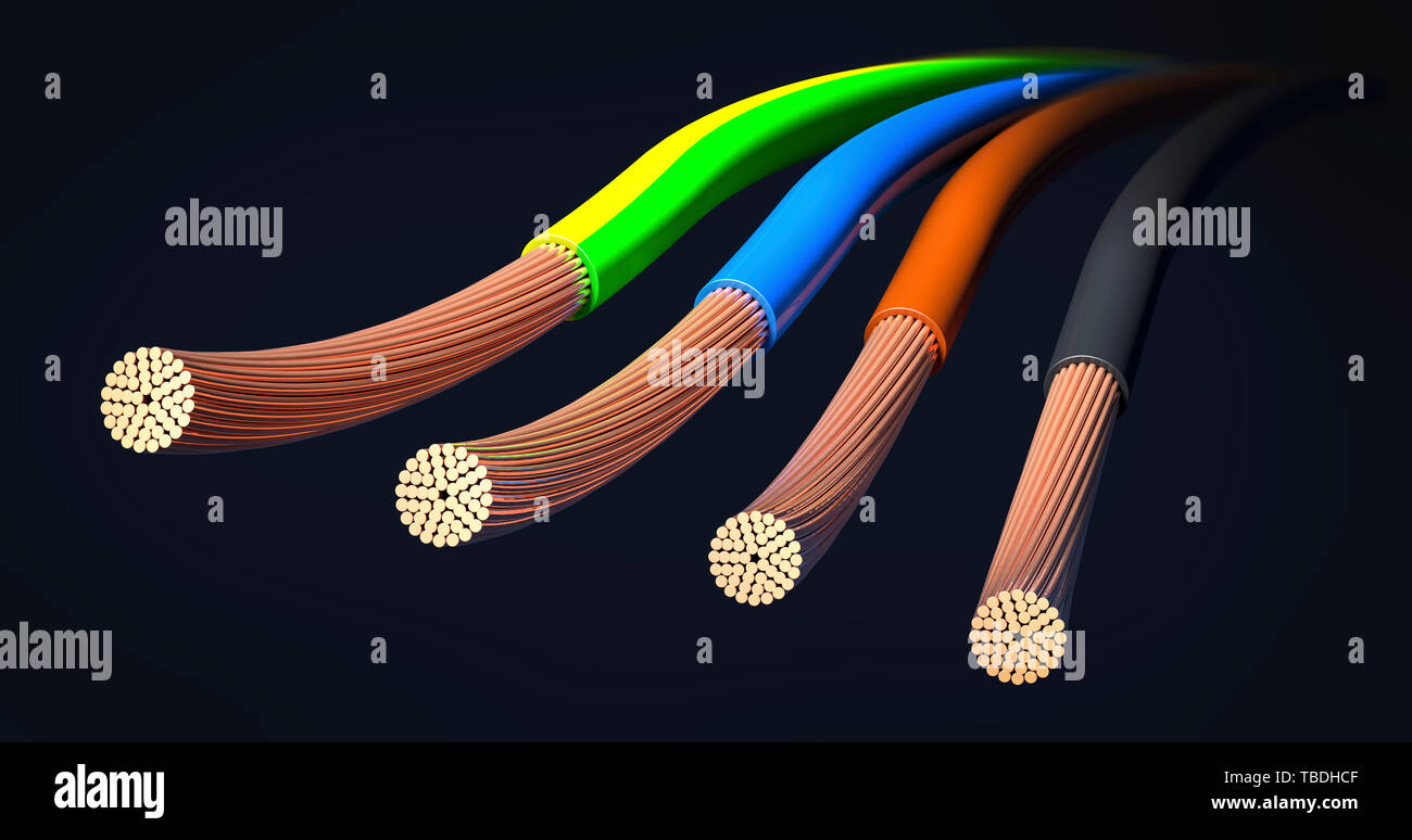 Copper cable cables hi-res stock photography and images - Alamy