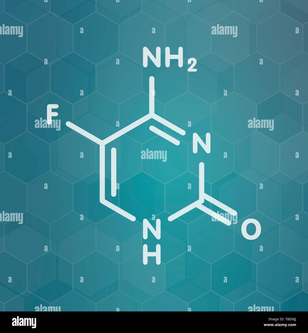 Flucytosine 5 fluorocytosine Antimycotic Drug Molecule White flucytosine-5-fluorocytosine-antimycotic-drug-molecule-white