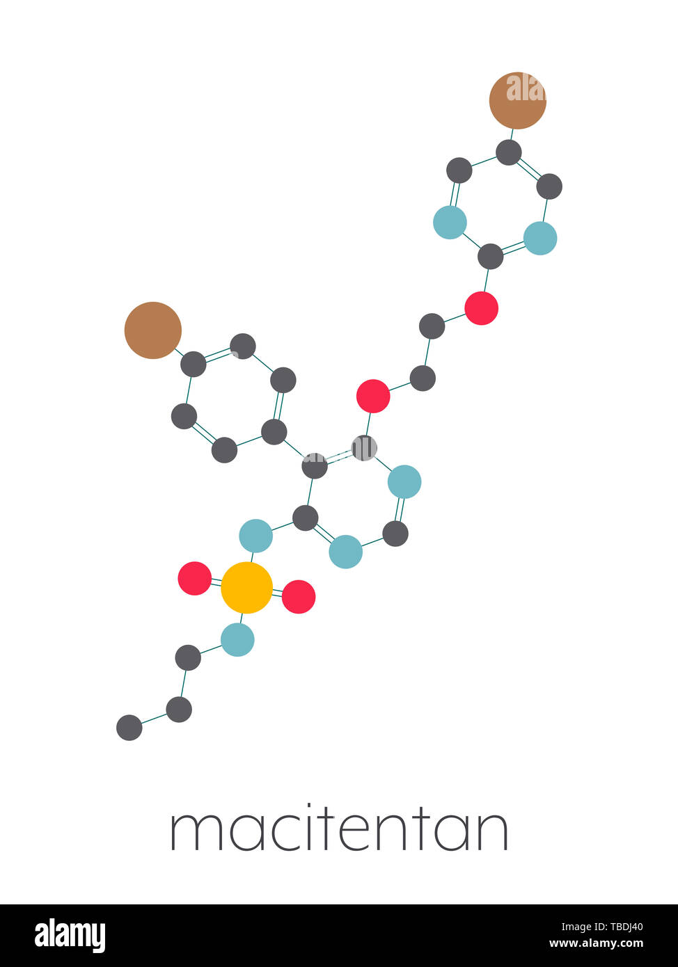 Macitentan pulmonary arterial hypertension drug molecule. Belongs to ...