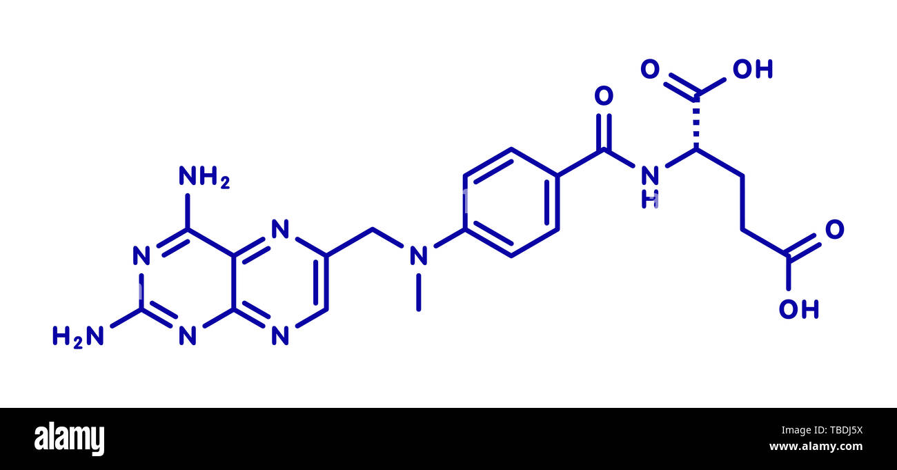 Methotrexate cancer chemotherapy and immunosuppressive drug molecule ...