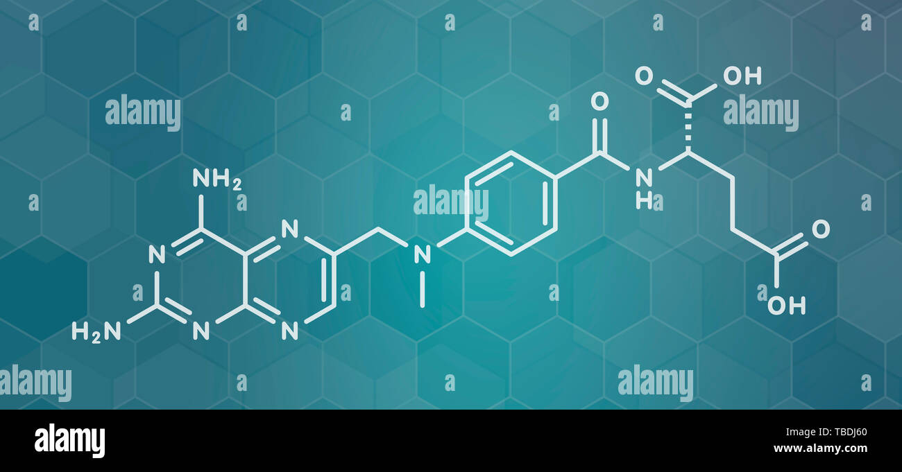 Methotrexate cancer chemotherapy and immunosuppressive drug molecule ...
