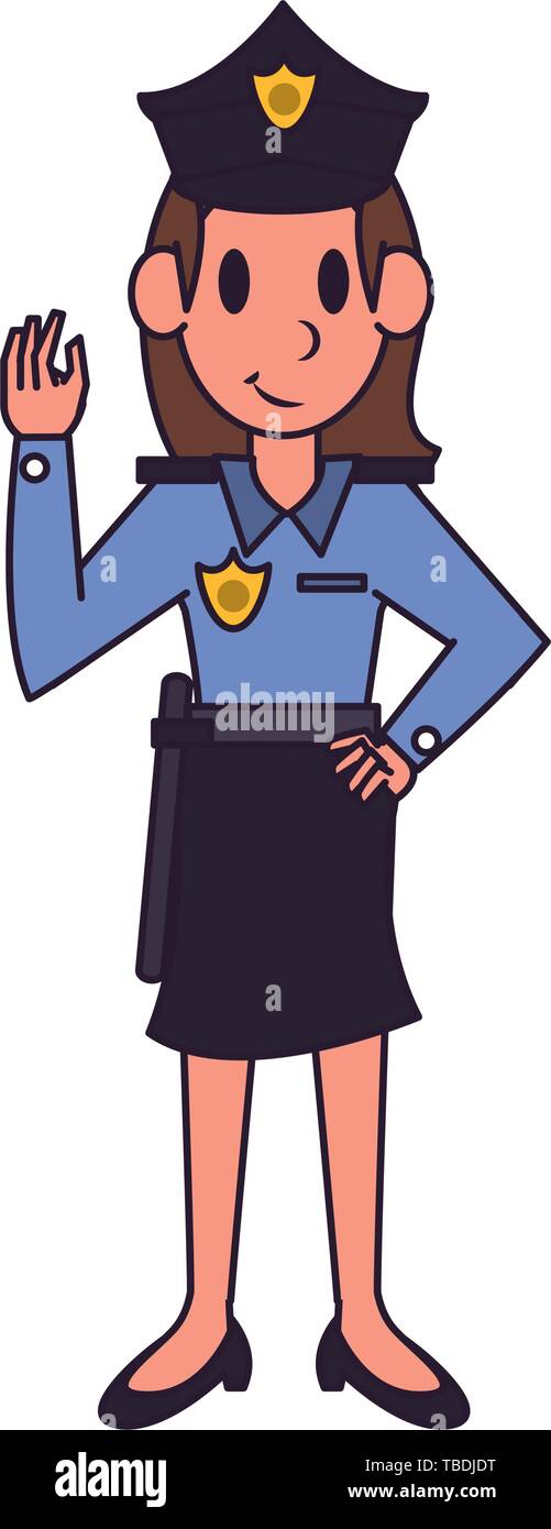 Police officer professional character cartoon Stock Vector Image & Art ...