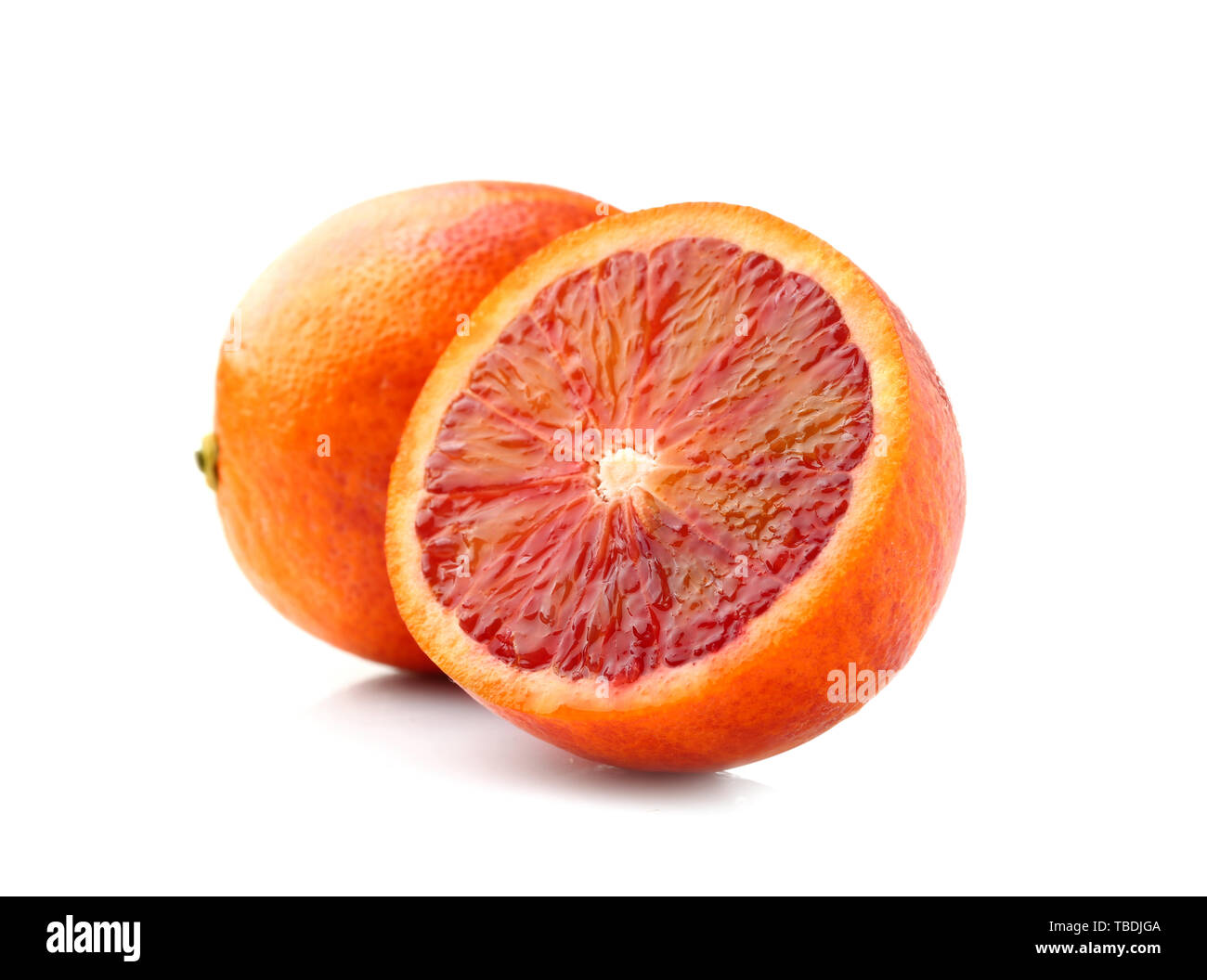 Tasty blood orange fruit on white background Stock Photo - Alamy