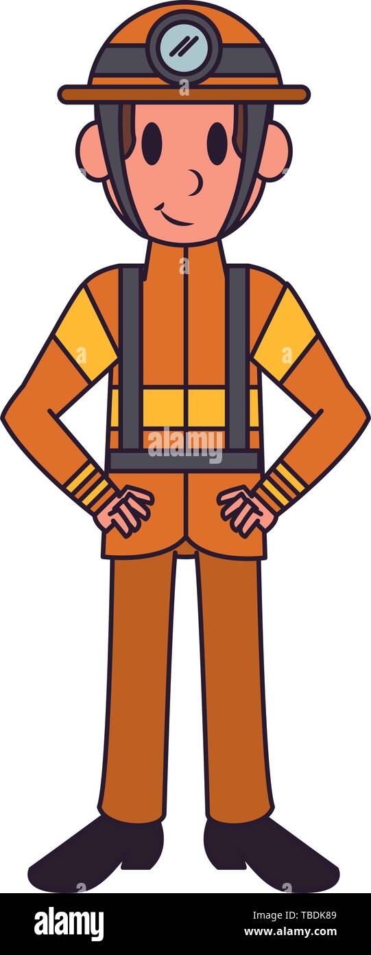 Firefighter professional character cartoon Stock Vector Image & Art - Alamy