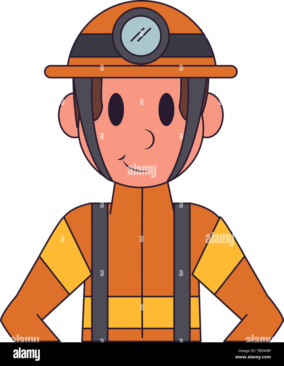 Firefighter professional character cartoon Stock Vector Image & Art - Alamy