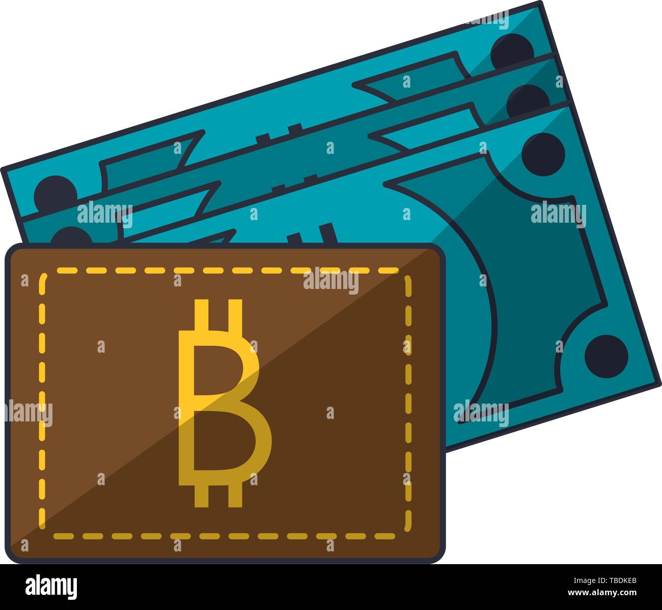 Bitcoin wallet and money symbol isolated Stock Vector Image & Art - Alamy