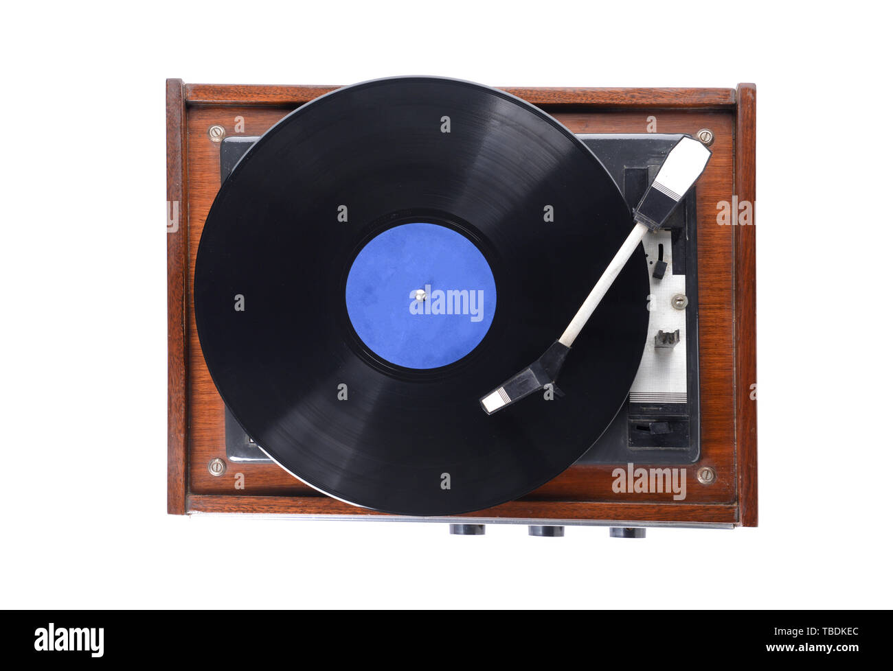 Top view on record player Cut Out Stock Images & Pictures - Alamy