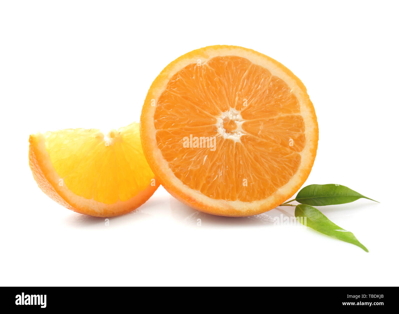 Tasty orange fruit on white background Stock Photo - Alamy
