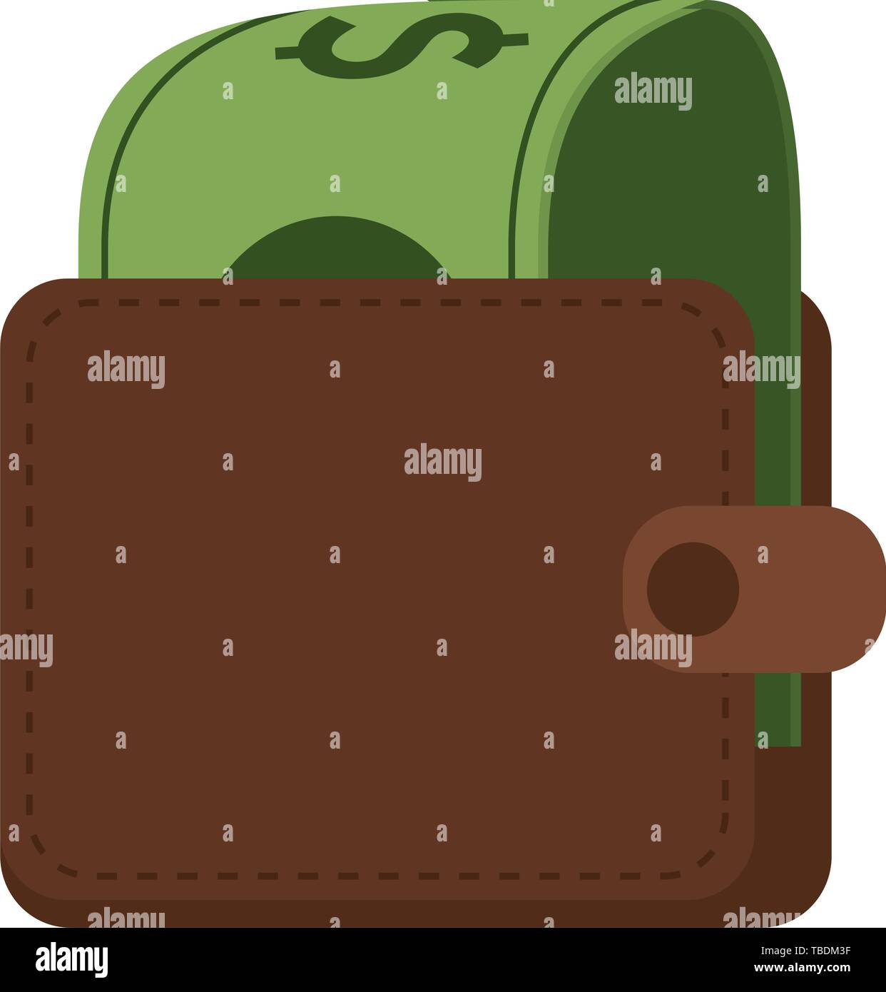 Wallet with cash money cartoon Stock Vector Image & Art - Alamy