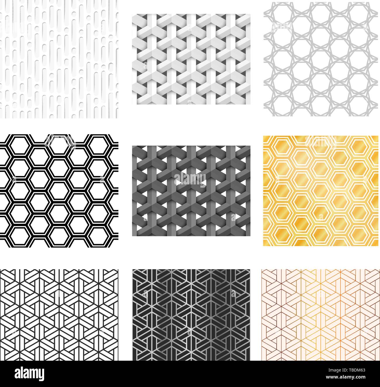 Nine pattern patterns Stock Vector Images - Alamy