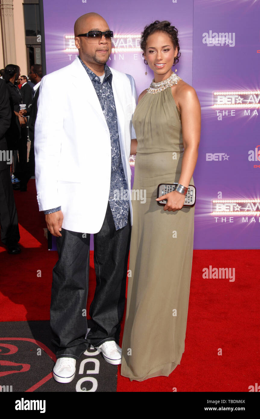 LOS ANGELES, CA. June 27, 2007: Alicia Keys & date at the 2007 BET ...