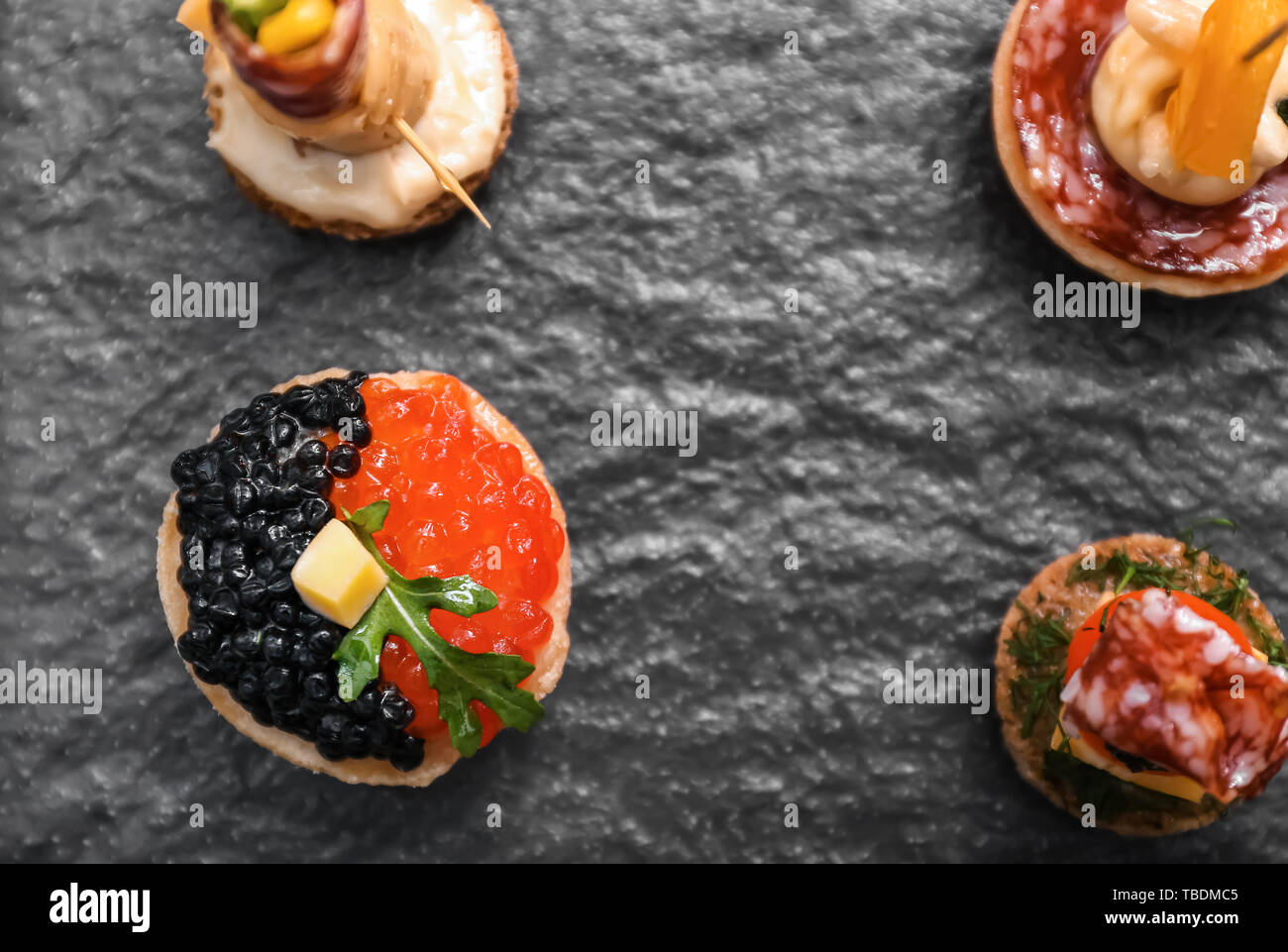 Finger food various canapes hi-res stock photography and images - Alamy
