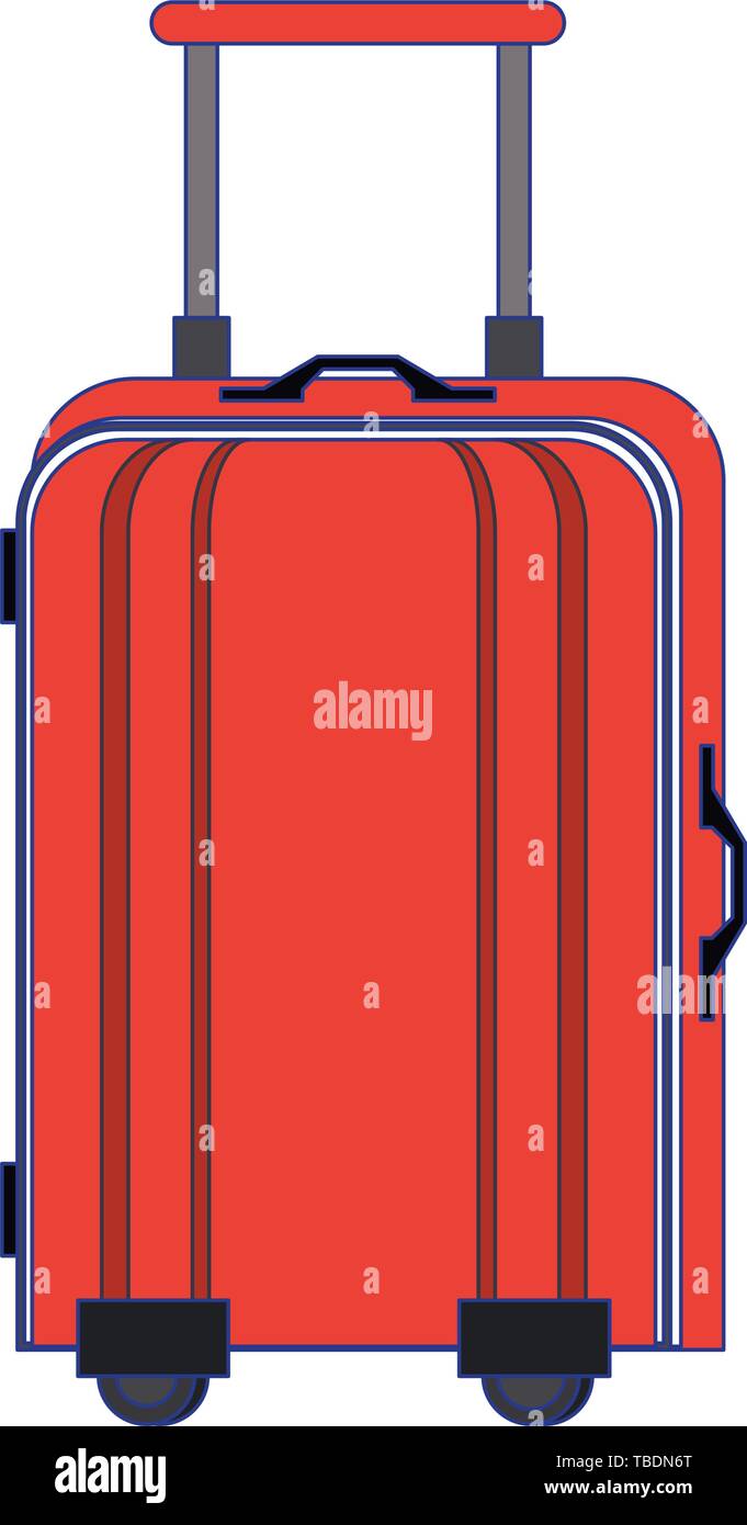 Travel luggage with wheels isolated cartoon Stock Vector Image & Art ...