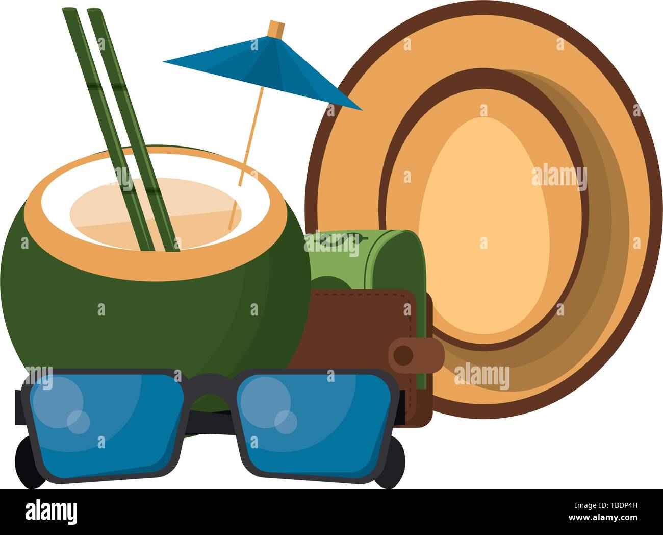 Summer and beach vacations cartoons Stock Vector Image & Art - Alamy
