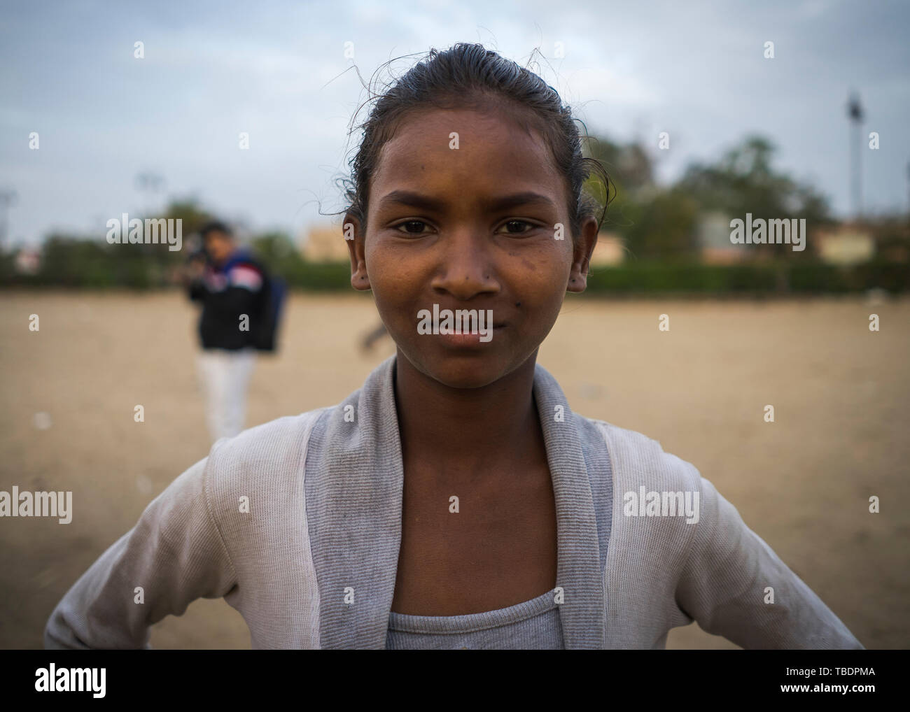 Jaipur, Rajasthan / India - 03 24 2019, Portrait of young girl, Poor ...