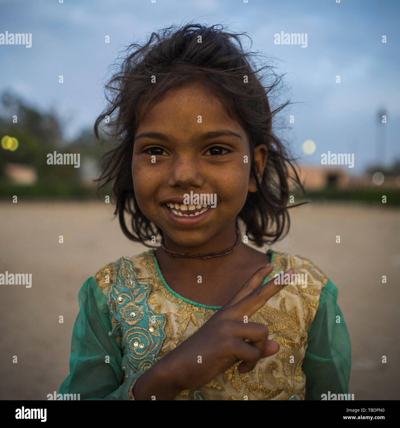 Jaipur, Rajasthan / India - 03 24 2019, Portrait of young girl, Poor ...