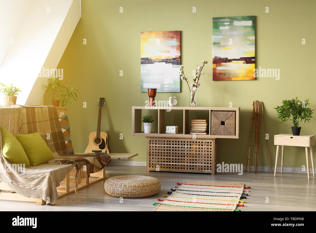 Interior of beautiful modern room Stock Photo - Alamy