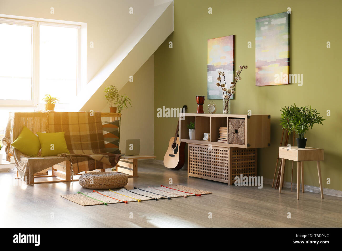 Interior of beautiful modern room Stock Photo - Alamy