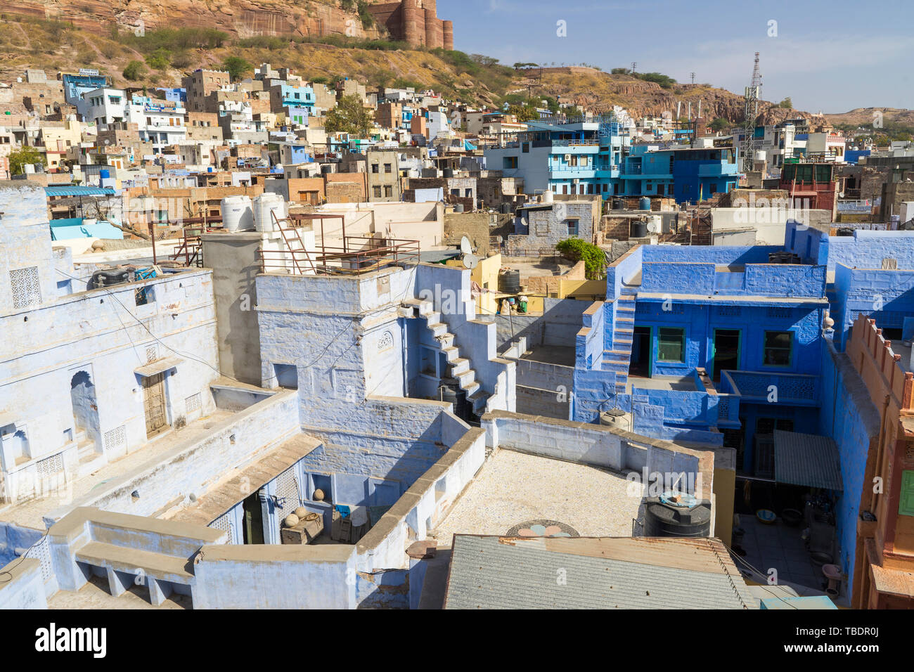 The Blue City, Jodhpur / India - 03 27 2019, Beautiful colorful ...