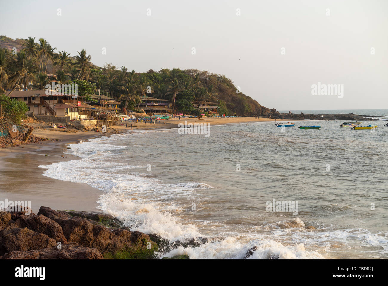 Anjuna, Goa / India - 04 03 2019, Beautiful Anjuna beach in the ...