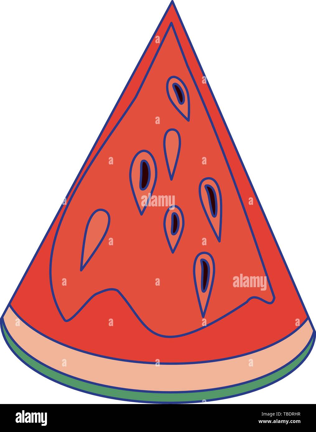 Watermelon fruit slice cartoon isolated Stock Vector Image & Art - Alamy
