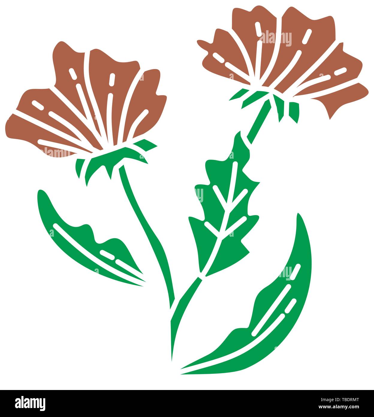 Flower Leaf Illustration Design Template Vector Stock Vector Image ...