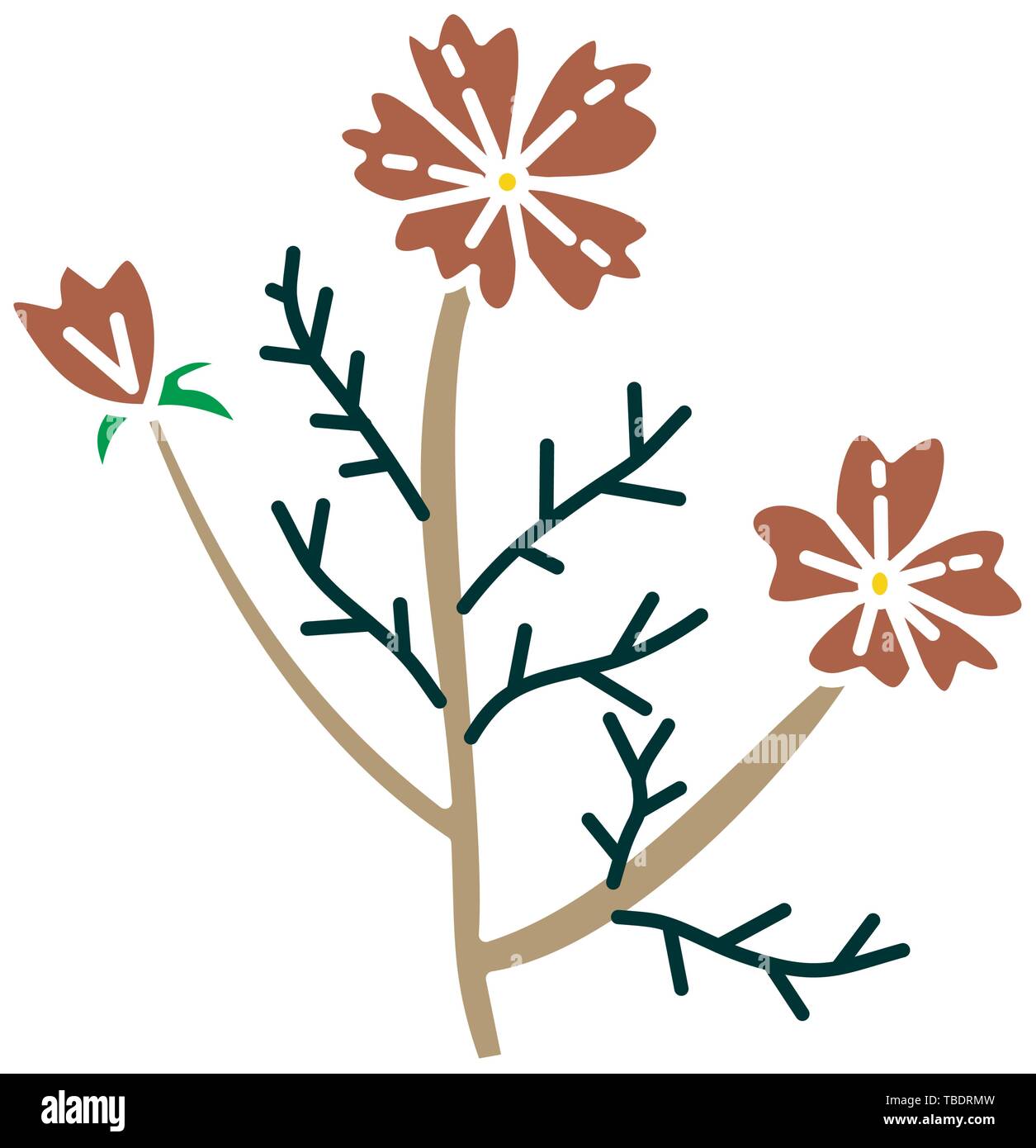 Flower Leaf Illustration Design Template Vector Stock Vector Image ...
