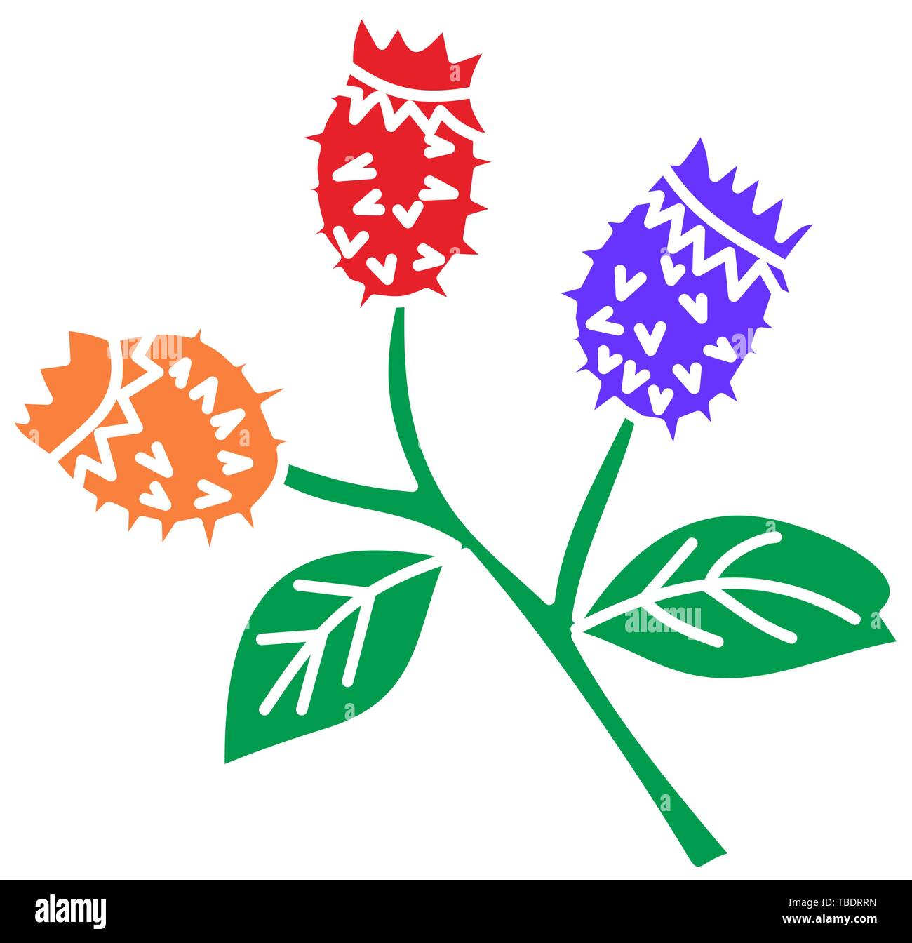 Flower Leaf Illustration Design Template Vector Stock Vector Image ...