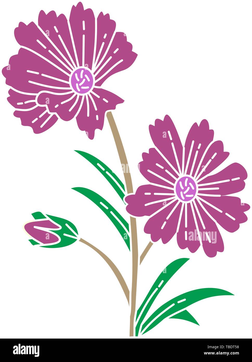 Flower Leaf Illustration Design Template Vector Stock Vector Image ...